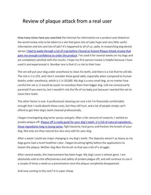 Calaméo - Review of plaque attack from a real user