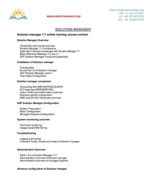 Calaméo - SAP Solution Manager |SAP Solution Manager Online Training at ...