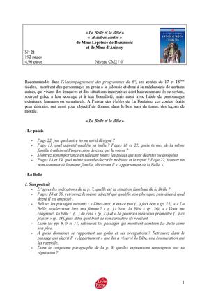 Calaméo - La belle et la bête - ressource pédagogique