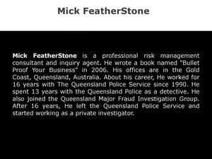 Calaméo - Mick FeatherStone