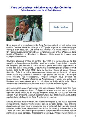 Calaméo - Yves de Lessines, véritable auteur des Centuries - Selon les ...