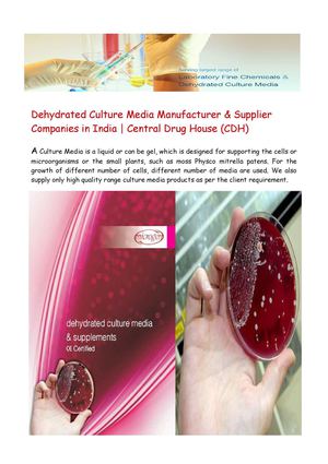 Calaméo - How The Dehydrated Culture Media Are Useful?