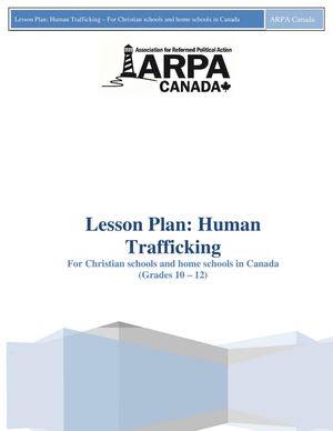 Calaméo - Lesson Plan: Human Trafficking