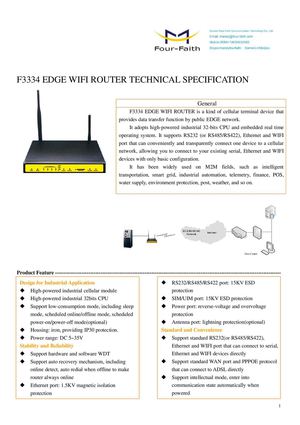 Calaméo - F3334 EDGE WIFI ROUTER SPECIFICATION
