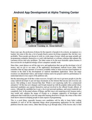 Calaméo - Android App Development at Alpha Training Center