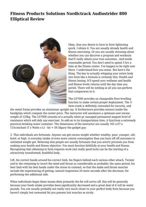 Calaméo - Fitness Products Solutions Nordictrack Audiostrider 800 ...