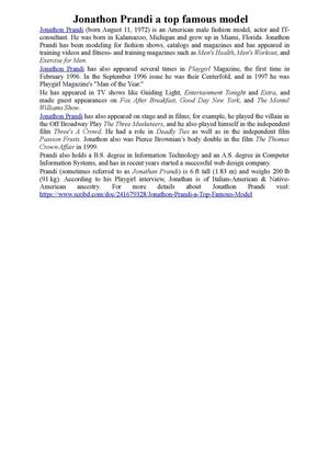 Calaméo - Jonathon Prandi a top famous model