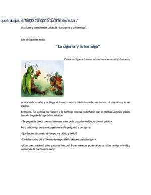 Calaméo - Fábula La Cigarra Y La Hormiga