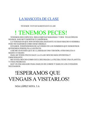 Calaméo - LA MASCOTA DE LA CLASE