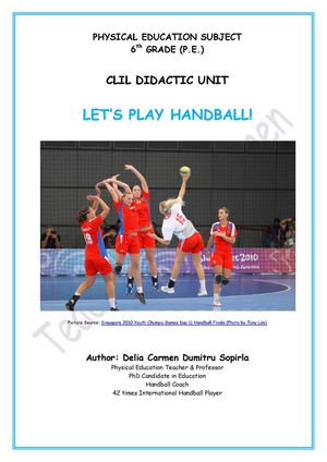 Calaméo - Handball Clil Unit 6th Grade Complete
