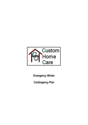 Calaméo - Chc Emergency Winter Contingency Plan