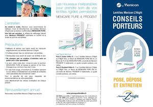 Calaméo - Conseils porteurs Menicon Z night