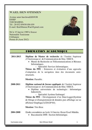 Calaméo - Cv Ben Othmen Wael