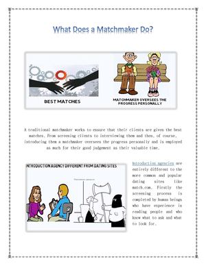 Calaméo - What Does A Matchmaker Do