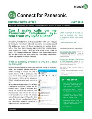Calaméo - Go Connect For Panasonic – Monthly Review July