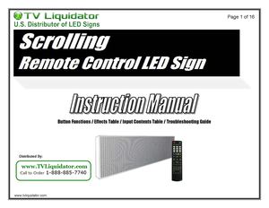 Calaméo - Led Sign Remote Instruction Manual