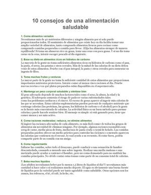 Calaméo - 10 Consejos De Una Alimentación Saludable