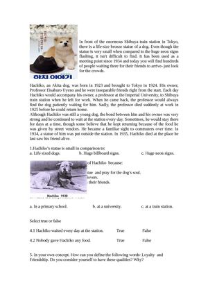 Calaméo - 30868 Hachiko Reading Comprehension