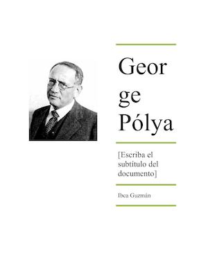 Calaméo - George Pólya