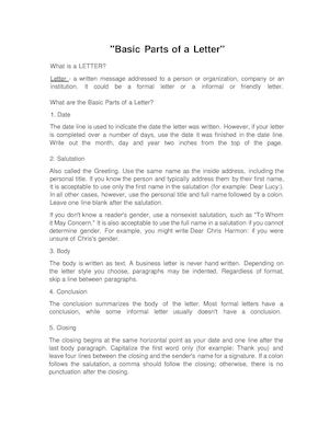 Calaméo - Basic Parts Of A Letter