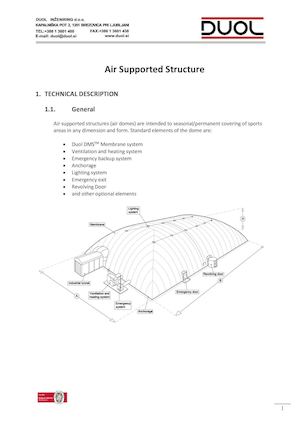 Calaméo - Air Supported Structure Technical Description, 2015