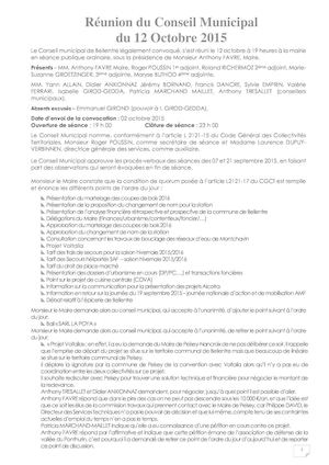 Calaméo - Conseil Municipal Du 12 Octobre 2015