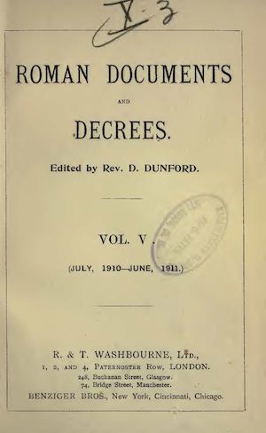 Calaméo - Římské dokumenty a dekrety 5 z doby pontifikátu sv. Pia X ...