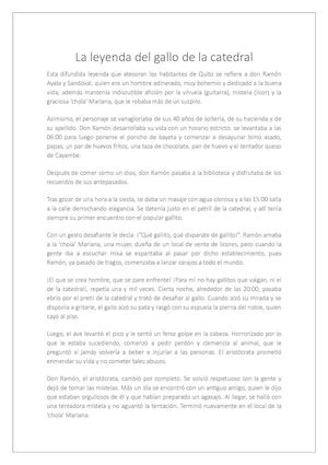 Calaméo - La Leyenda Del Gallo De La Catedral