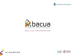 Calaméo - GRILLA BACUA DEL 4 AL 10 DE ABRIL