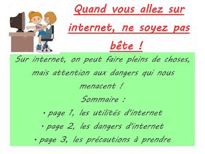 les dangers d'internet cm2