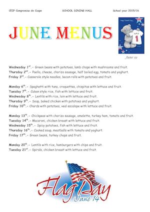 Calaméo - June Menus 2016