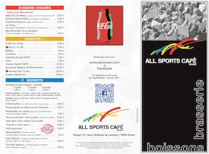 Calaméo - All Sports Cafe Rouen Carte Boissons Brasserie Aout 2016
