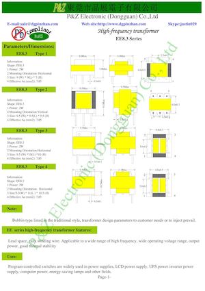 Calaméo - High Frequency Transformer Ee Type