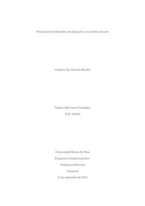Calaméo - Presentación Problemática De Zipaquirá y su solucion