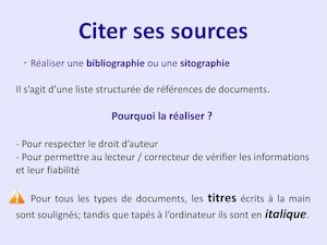Réaliser une bibliographie, une sitographie