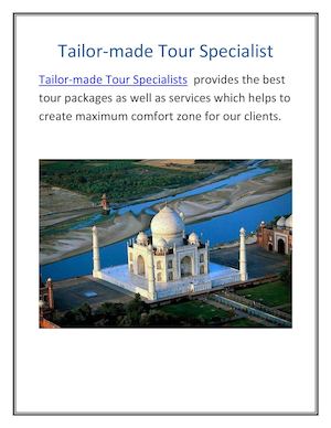 Calaméo - Tailor-made Tour packages Specialist