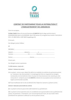 Calaméo - Contrat De Partenariat