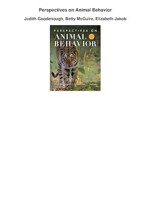 Calaméo - Perspectives On Animal Behavior PDF