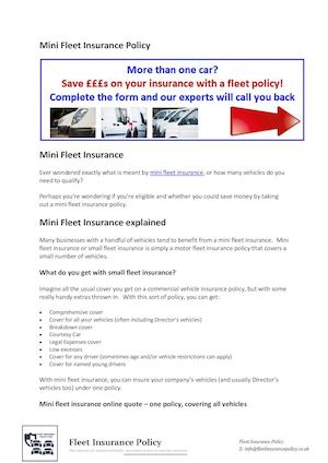 Calaméo - Mini Fleet Insurance