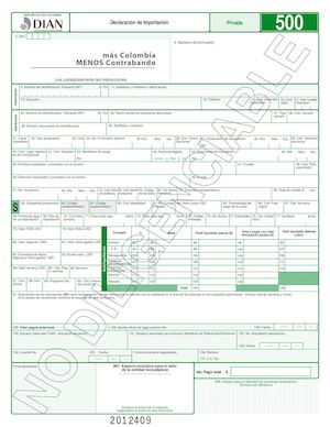 Calaméo - Formulario 500 2013 de la DIAN para uso Público