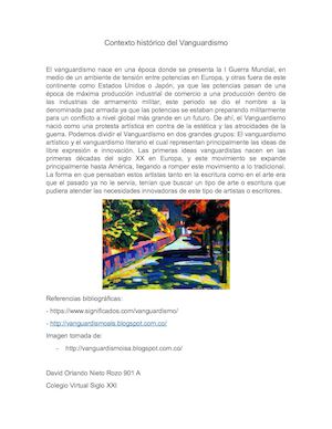 Calaméo - Vanguardismo Contexto Historico