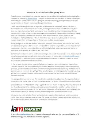 Calaméo - Monetize Your Intellectual Property Assets