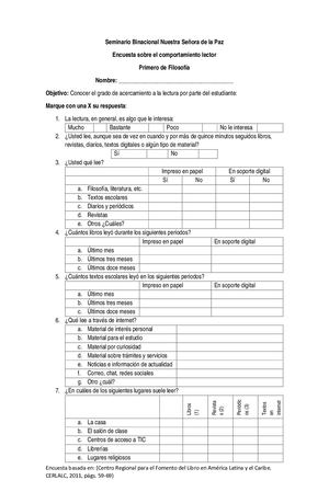 Calaméo - Encuesta Hábitos De Lectura