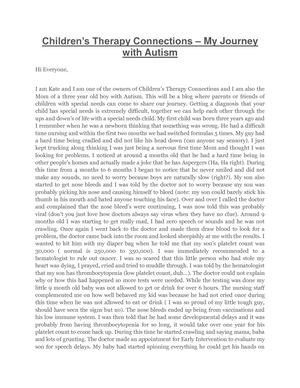 Calaméo - Children’s Therapy Connections – My Journey With Autism