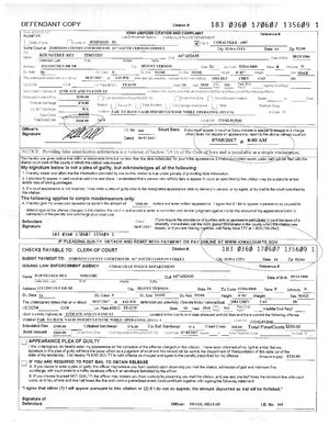Calaméo - "IOWA UNIFORM CITATIONA AND COMPLAINT" / "Citation# 183 0360 ...