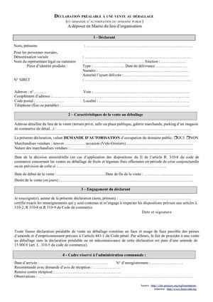 Calaméo - Réglementation commerciale : ventes déballage : déclaration ...