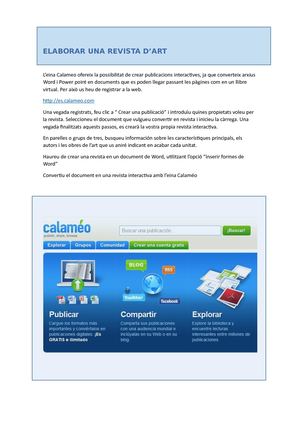 Calaméo - Com fer la revista amb Calameo