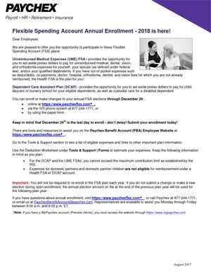 Calaméo - FSA Employee Letter