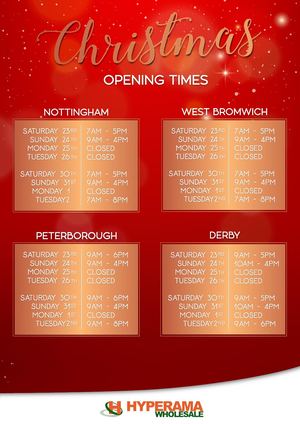 Calaméo - Christmas Opening Times 2017 All Depots