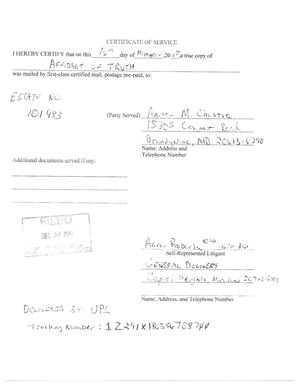 Calaméo - Certificate of Service - Affidavit of Truth to Personal ...